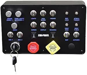 SIM-PANEL auxiliary Classic ATS/ETS2 Button Box for American Truck ...