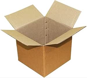 Varda Packaging 3 Ply | Brown 4X4X8 Inches | Corrugated Boxes Pack of ...