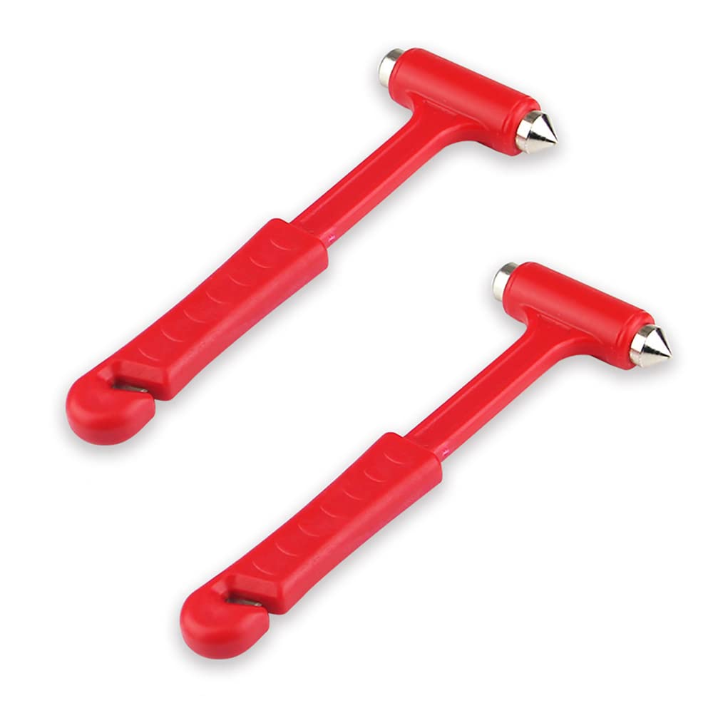 JLEivvi 2 PCS Car Window Breaker Multifunctional Car Safety Hammer 2-in ...