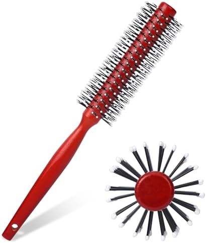 Amazon.com : PERFEHAIR Small Round Brush for Short Hair, 1 Inch Mini ...