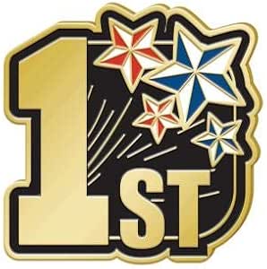 Amazon.com: 1st Place Lapel Pins - 1.25" Color Enamel First Place ...