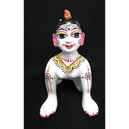 Buy vrindavan shopi Hand Painted White Baby Radha Idol Statue/Krishna ...