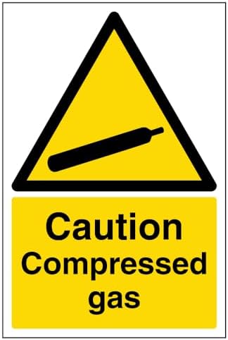 Warning Flammable Gas Safety Sign - 1.2mm Rigid Plastic 300mm x 200mm ...