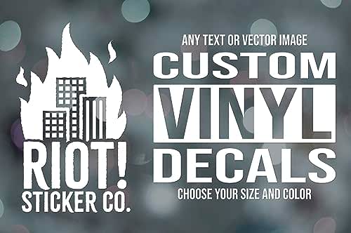 Amazon.com: Custom Vinyl Decals - Design Your Own Single Color Durable ...