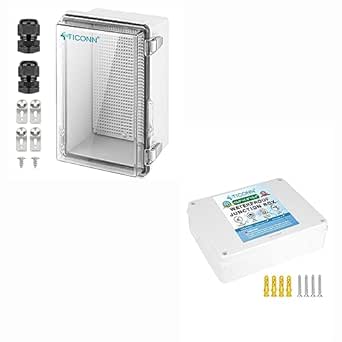 TICONN Waterproof Electrical IP67(10.2"×6.3"×3.9")+Water Repellent ...