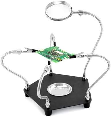 WUWEOT Helping Hands Soldering Station, PCB Holder with Soldering Iron ...