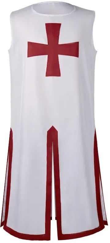 Amazon.com: Medieval Knight Templar Tunic Vest Cotton Blend Templar ...