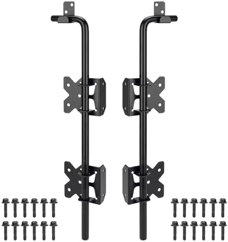 Amazon.com: 2 Pack 18" Heavy Duty Cane Bolt Gate Drop Rod Stopper ...