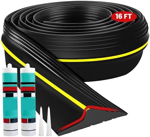 VEVOR Garage Door Threshold Seal Strip, 20 FT Universal Garage Door ...