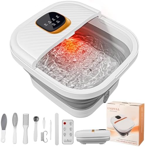 Amazon.com: UNIFULL Collapsible Foot Spa Bath with Heat, Touch Screen ...