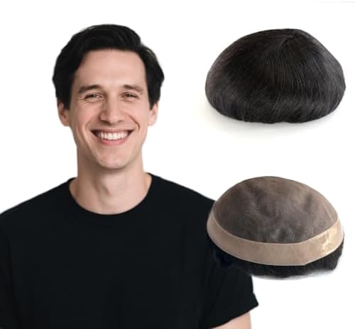 Amazon.com : Hywel Toupee for Men with 100% Human Hair, Mono Top with ...