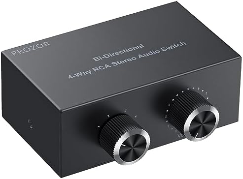 XMSJSIY 6.35mm/3.5mm Audio Selector Switcher 6-in-1-out 1/4 1/8" TRS ...