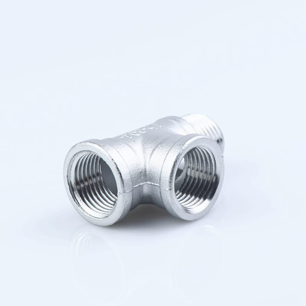 Amazon.com: Male+Female+Female Threaded 3 Way Tee T Pipe Fitting, 1/4 ...