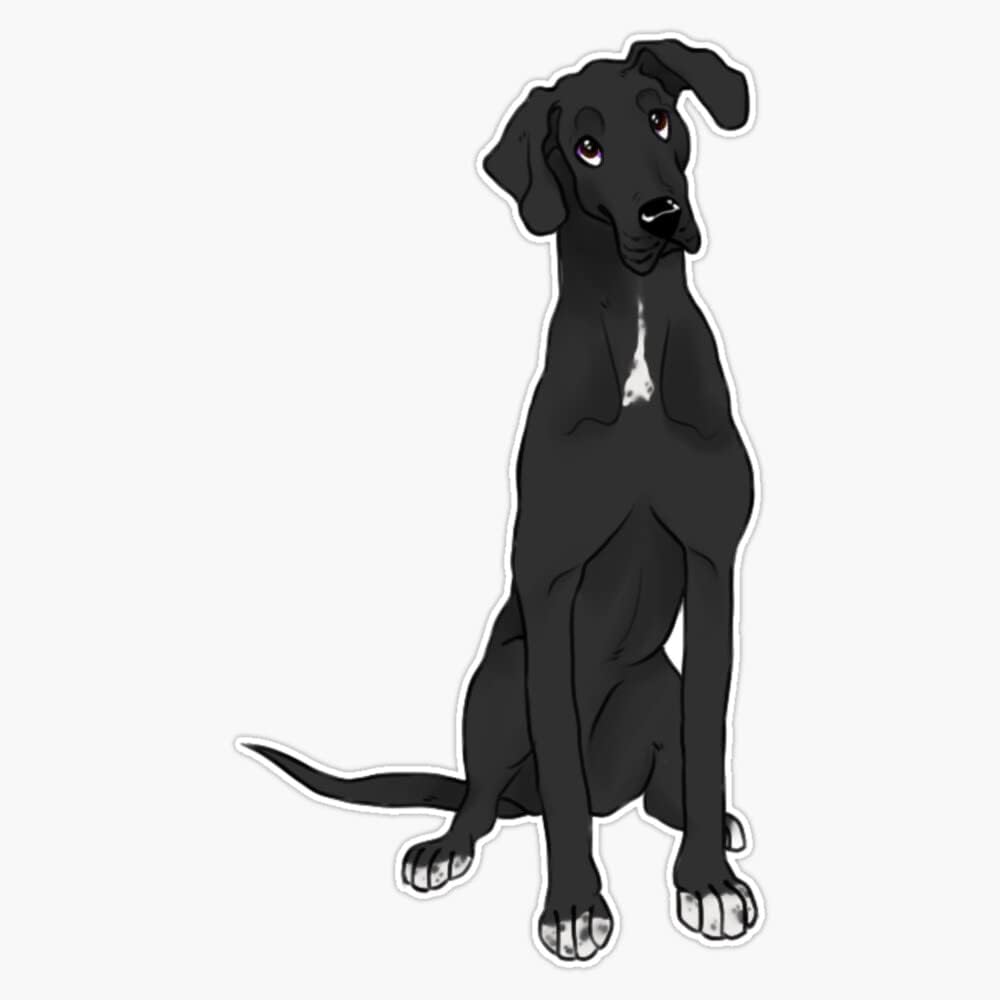 Amazon.com: Great Dane Mom | NickerStickers® Harlequin Great Dane Vinyl ...