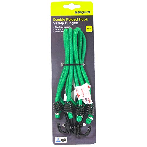 Safety Bungee with 2 Double Folded Hooks 80cm. 20kg Load Capacity ...