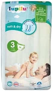 LIDL Lupilu storlek 3 midiblöjor, 56 blöjor : Amazon.se: Babyprodukter