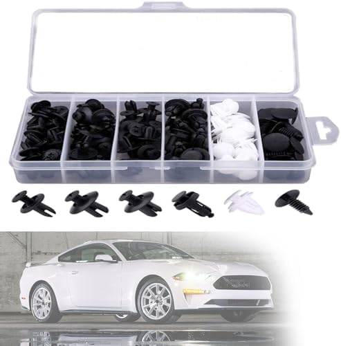 Careopeta 100 Pcs Car Bumper Clips Car Door Trim Fender Plastic Clip ...