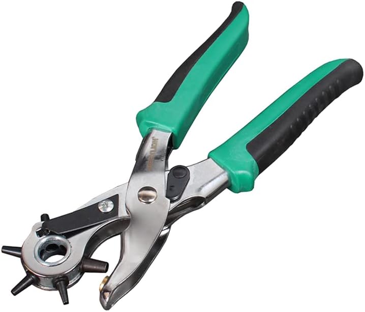 BERRYLION Punch hole plier hand tool metal revolving heavy duty puncher ...