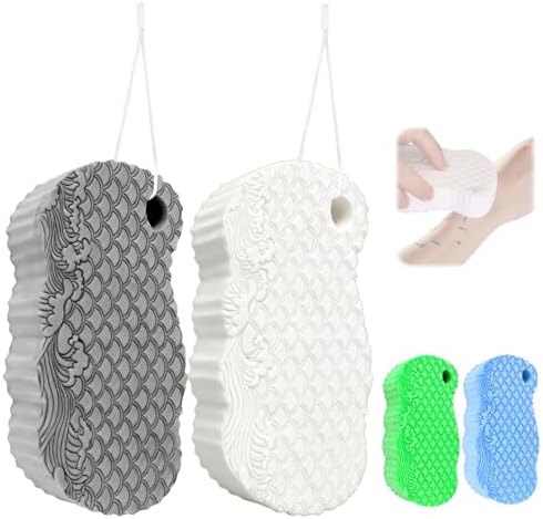 Amazon.com: 2Pcs Magic Exfoliating Bath Sponge, 3D Ultra Soft Deep ...