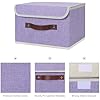 Amazon.com - ANMINY Storage Bin with Lid Storage Boxes with PU Leather ...