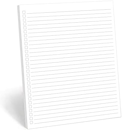 Amazon.com : 321Done Checklist Notepad - (8.5" x 11") Wide-Ruled Letter ...