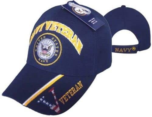 U.S. Military Veteran Navy Officially Licensed Blue Baseball Cap Hat at ...