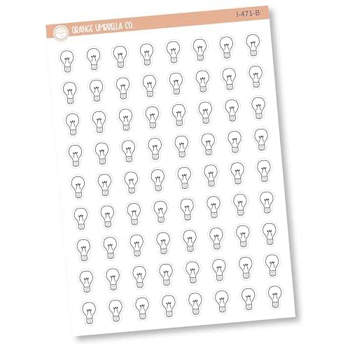 Amazon.com: Light Bulb Label Planner Stickers | Lightbulb Icon Labels ...