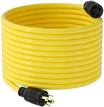 Amazon.com: PlugSaf 50FT 30 Amp Generator Extension Cord 4 Prong, NEMA ...