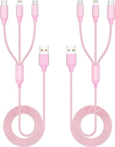 Amazon.com: Firsting Multi Charging Cable, (2 Pack 4FT) Multi USB ...