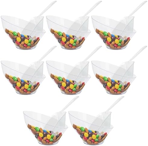 Amazon.com | R-kay 16 Pcs Candy Bowls And Plastic Scoops Set - 8 Clear ...