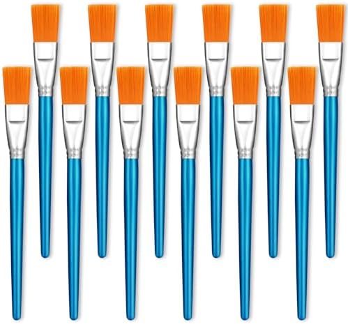 Amazon.com: 10Pcs 1 inch Flat Paint Brushes for Acrylic Painting ...