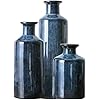 Amazon.com: Blue Ceramic Vase Set of 3, Modern Rustic Farmhouse Decor ...