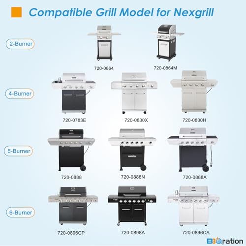 BBQration Replacement Parts Kit for Nexgrill 4-Burner Nexgrill 720 ...