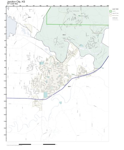 ZIP Code Wall Map of Junction City, KS ZIP Code Map Not Laminated ...