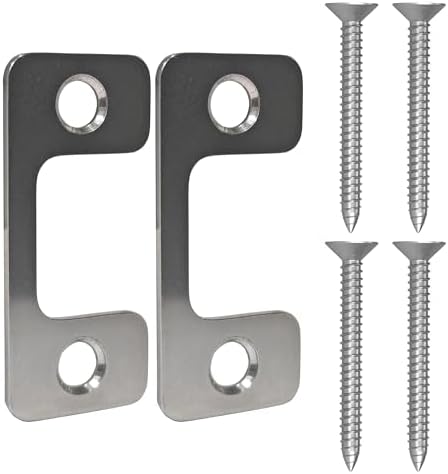 Oversized (1.125" x 2.75") Adjustable Strike Plate for Exterior Doors - Larger Horizontal ...