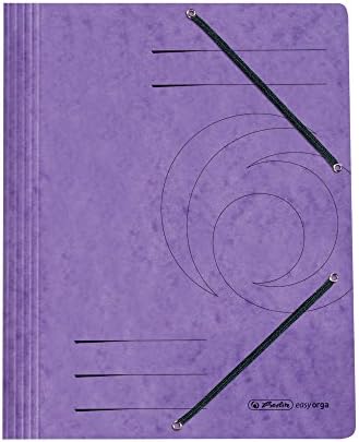 herlitz 11199536 Einschlagmappe A4 mit Gummizug, violett, 25 Stück ...