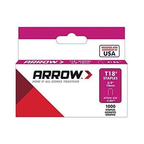 Amazon.com: Arrow 186 3/8" (10mm) Round Crown Staples are for use in ...
