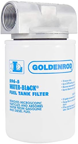 GOLDENROD 496 Bowl Water-Block Fuel Tank Filter with 1" NPT Top Cap ...