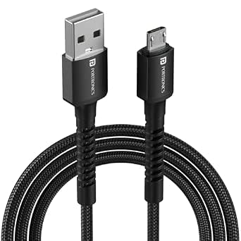 Portronics Konnect X USB-A to Micro USB Fast Charging Cable With Max 3A ...