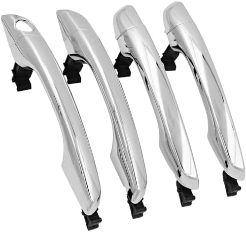 Amazon.com: Chrome Exterior Door Handles, 4PCS Front Rear Left Driver ...