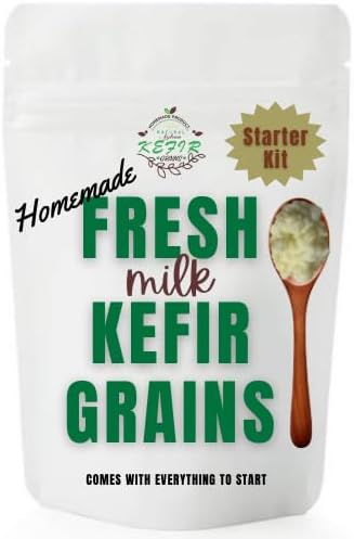 Amazon.com: 1 TBSP Fresh Milk Kefir Grains, Live Kefir Starter Culture ...