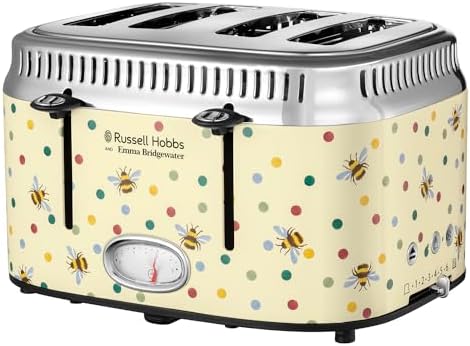 Russell Hobbs Emma Bridgewater Bumble Bee & Polka Dot 4 Slice Toaster ...