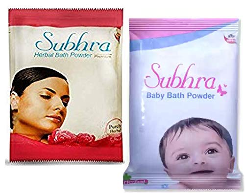 Buy Aswini Subhra Herbal Bath Powder Premium Rose & Baby Bath Powder ...