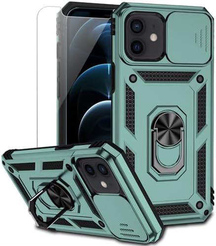 Amazon.com: Aozuoton for iPhone 12 Mini Case with Screen Protector：Dual ...