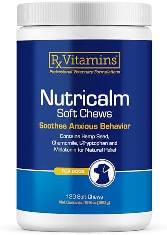 Amazon.com : Rx Vitamins NutriCalm - Hemp Calming Chews for Dogs - Dog ...