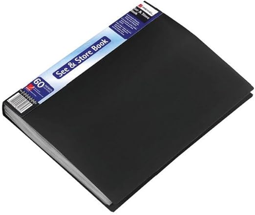 Rexel 327617 See and Store Display Book A4 Black (60 Pockets) : Amazon ...