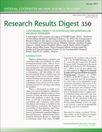 NCHRP Research Results Digest - Continuing Project to Synthesize ...