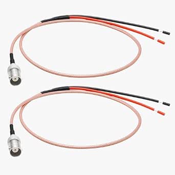 Amazon.com: QINJOOELC 2 Pack BNC Pigtail Cable 50 Ohm RG316 Coaxial ...