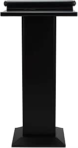 Podium Reception Desk - Wood Standing Desk Floor Podium Minimalist ...