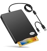 Amazon.com: Floppy Disk Reader, External USB 2.0 & Type C Floppy Disc ...